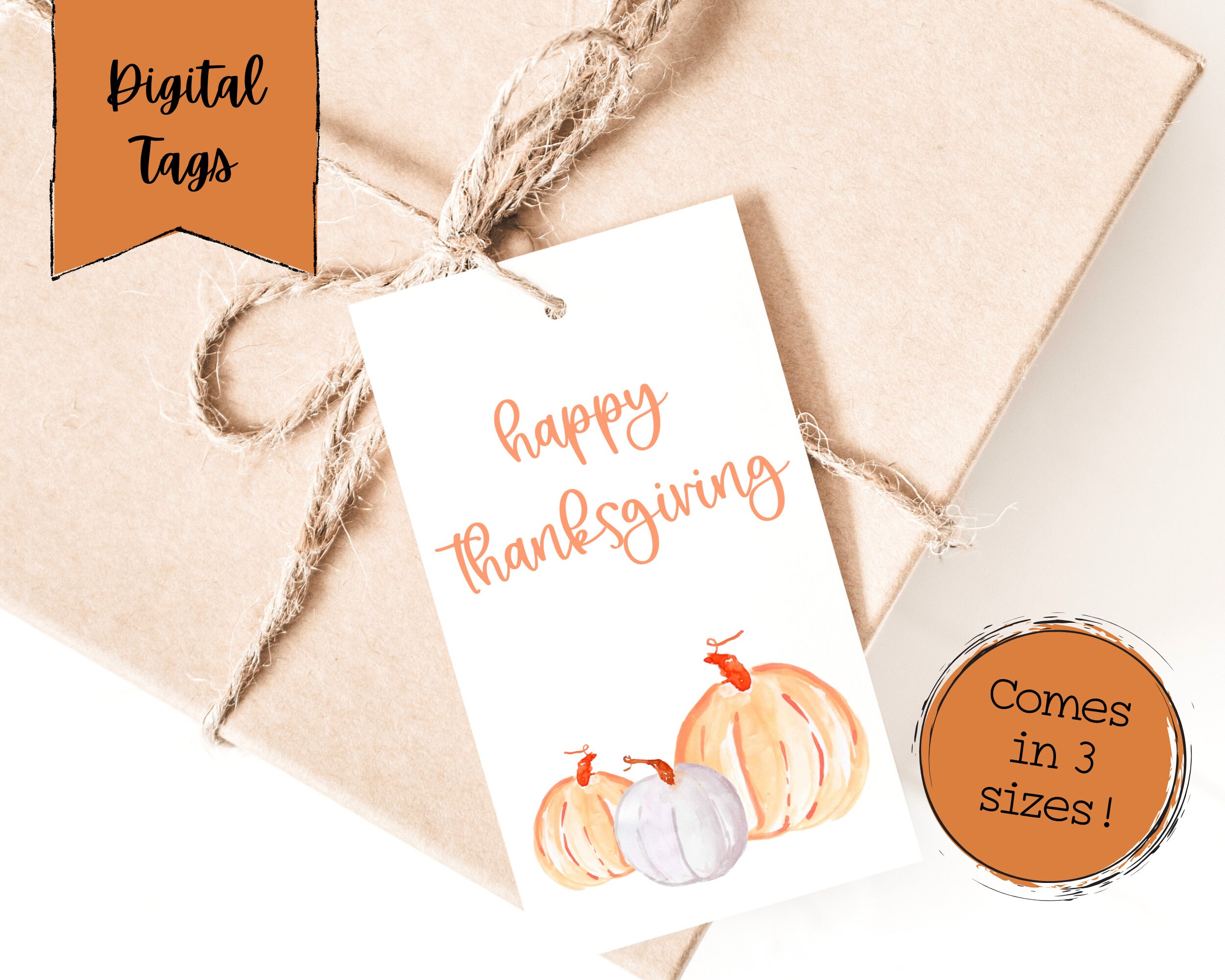 Thanksgiving Digital Gift Tags | Printable Fall Gift Tags | Fall Gift ...