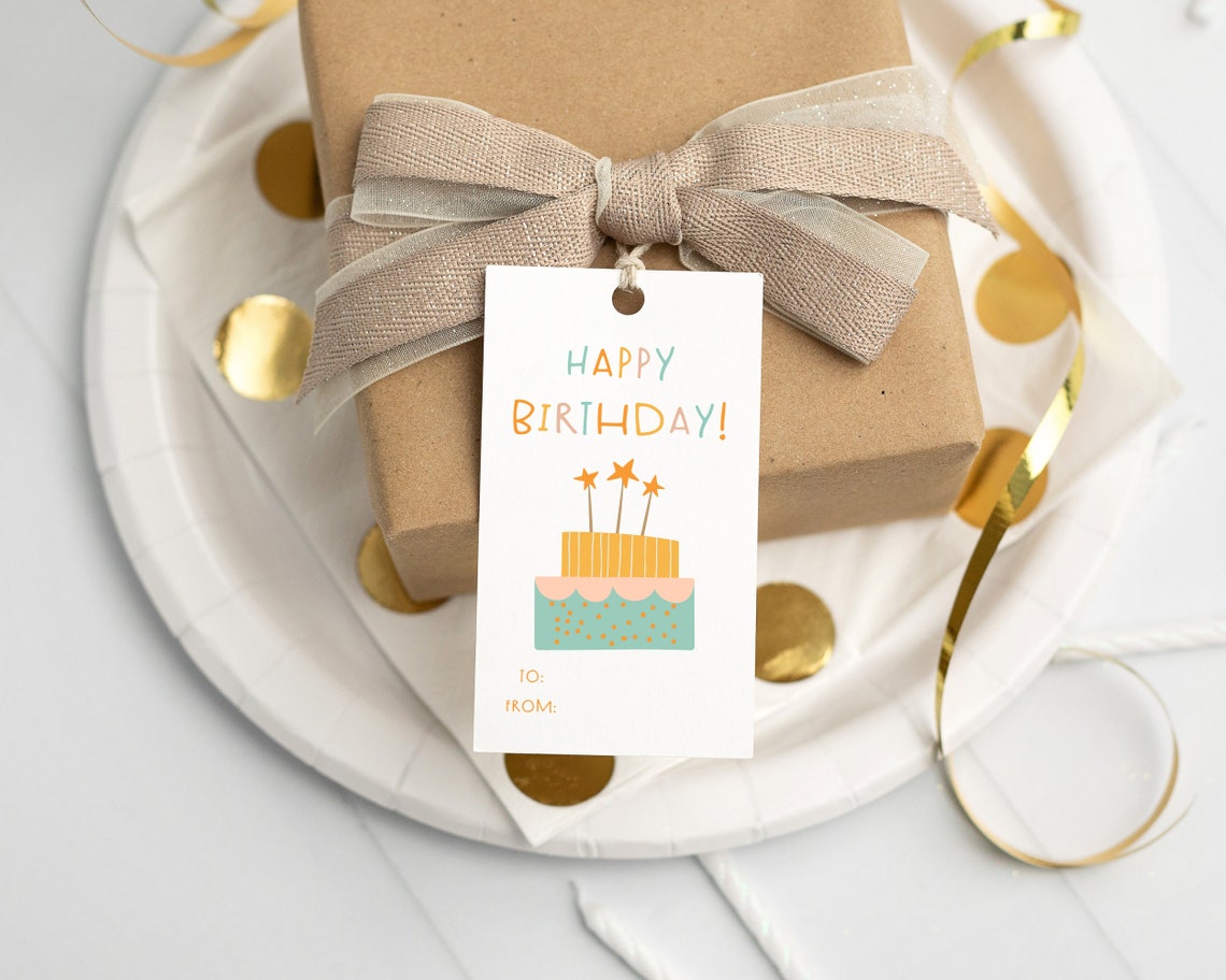 Birthday Tags Digital Printable Birthday Tags Birthday Digital Download ...