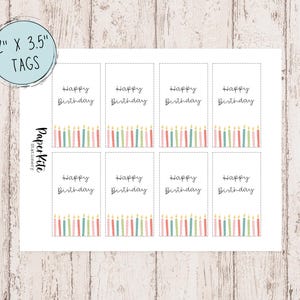 Digital Birthday Tags | Printable Birthday Tags | Birthday Digital ...