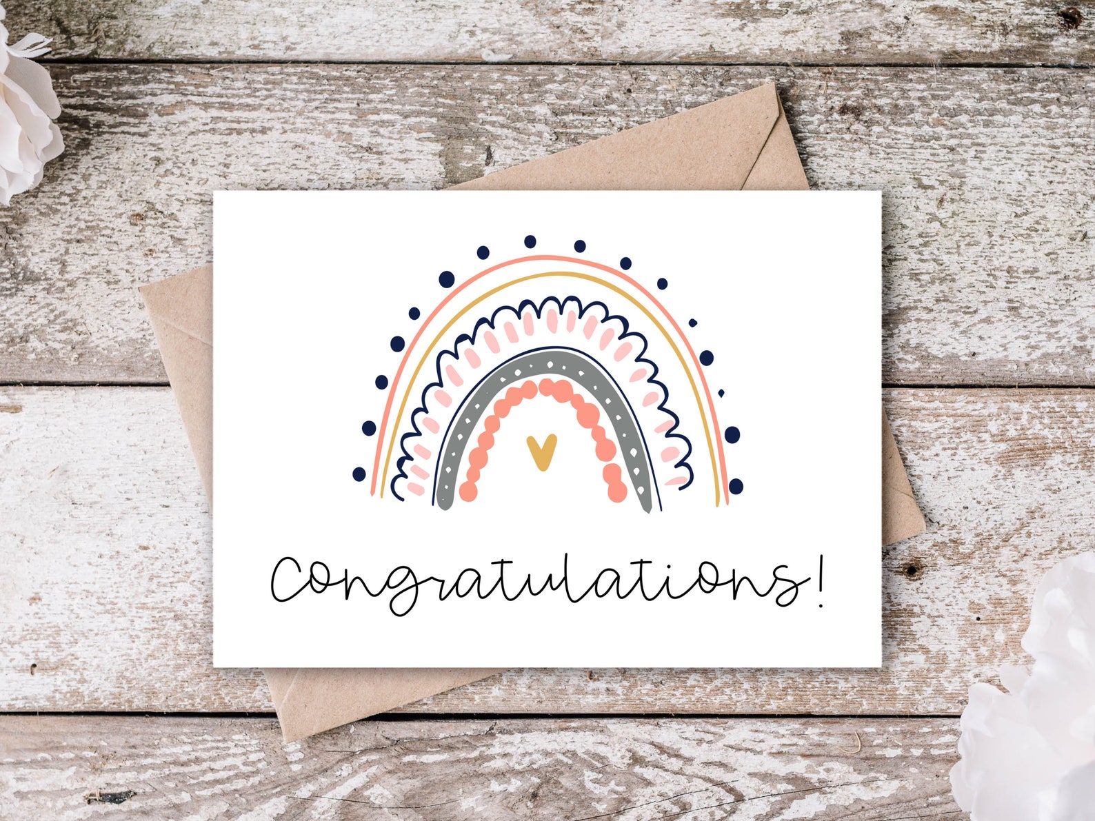 Rainbow Congratulations Digital Card Rainbow Congratulations Printable Card Congratulations ...