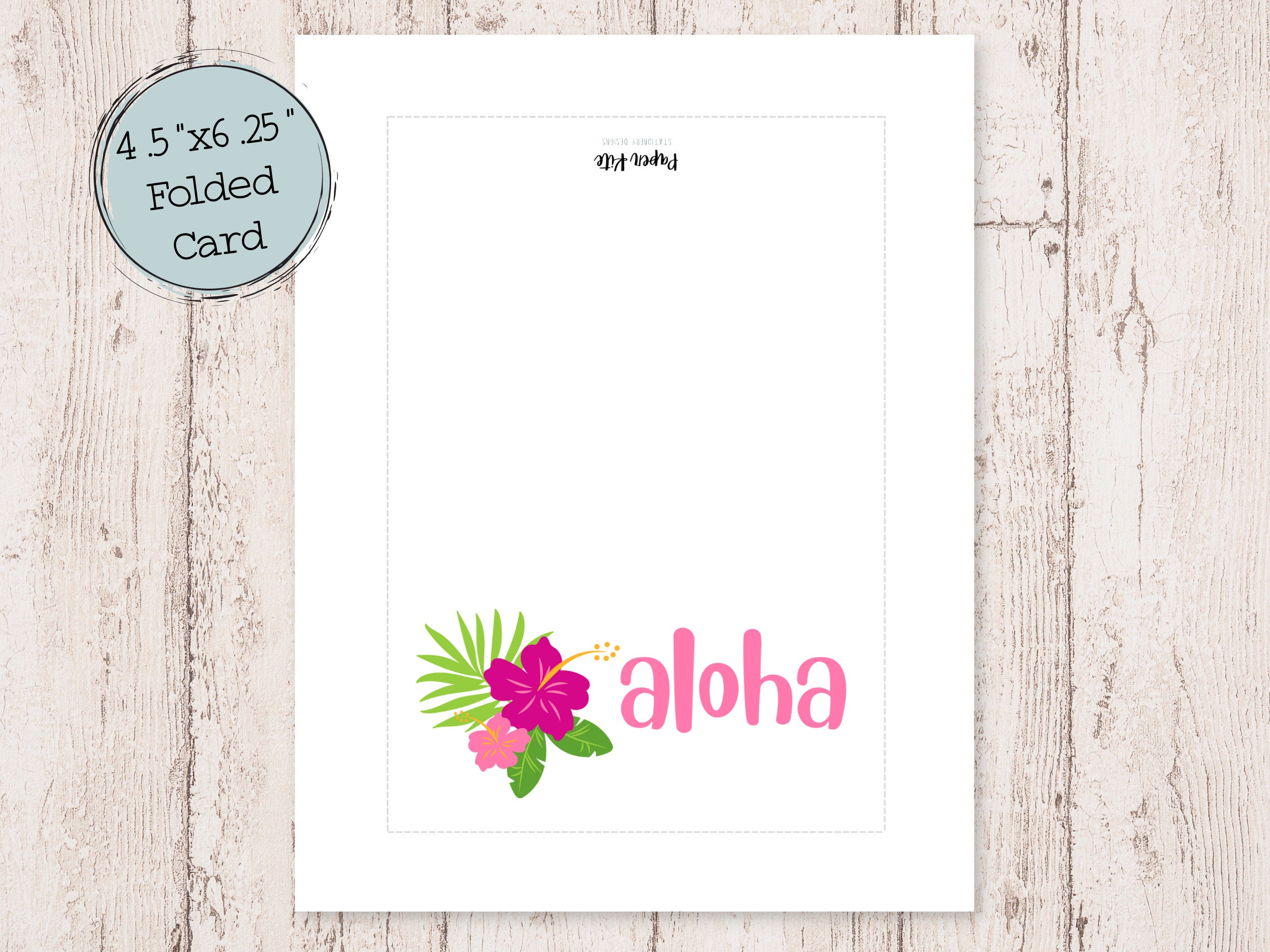 Aloha Greeting Digital Printable Card | Aloha Printable Card | Aloha ...