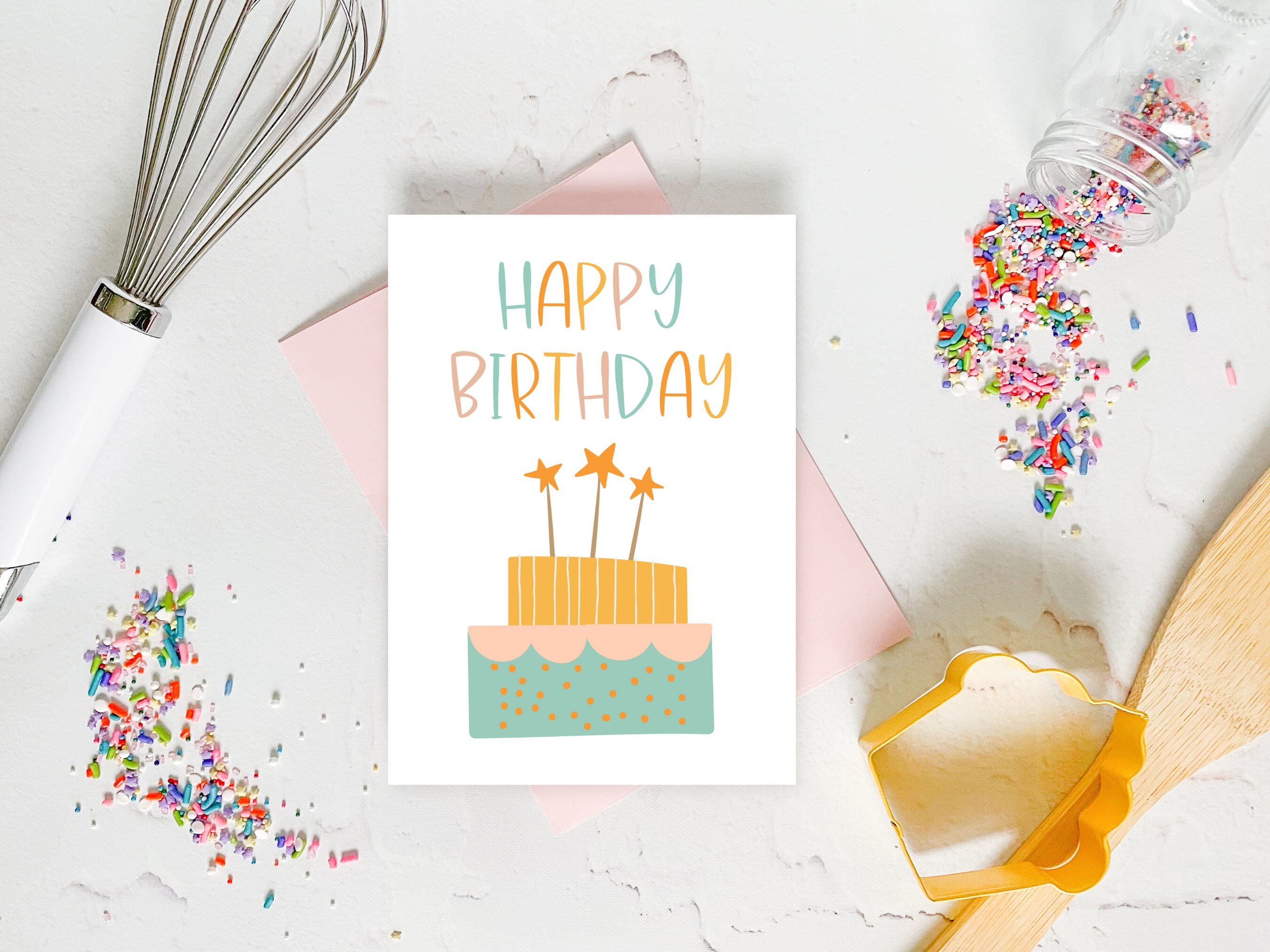 Printable Birthday Card Digital Birthday Card Printable Happy Birthday ...