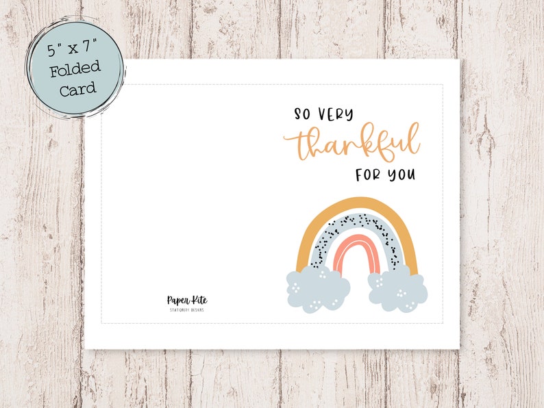 Rainbow Thank You Digital Card | Digital Thank You Card | Thank You ...