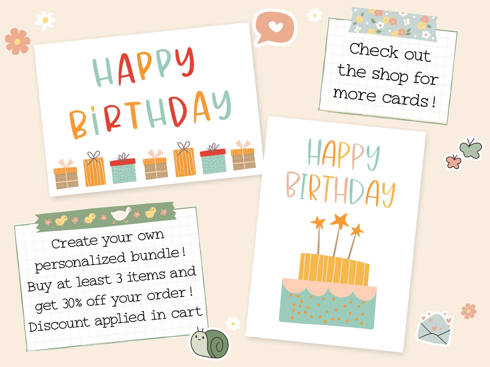 Printable Birthday Card Birthday Card Printable Digital Birthday Cards ...