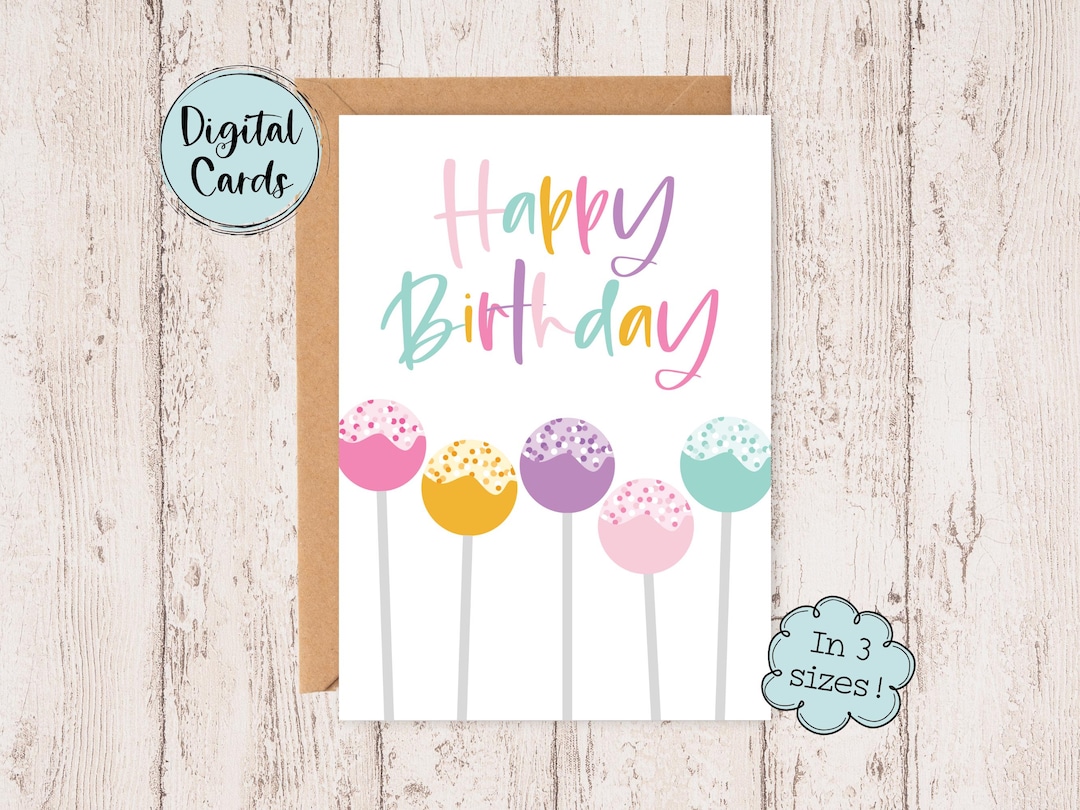Printable Birthday Card | Digital Happy Birthday Card | Digital ...