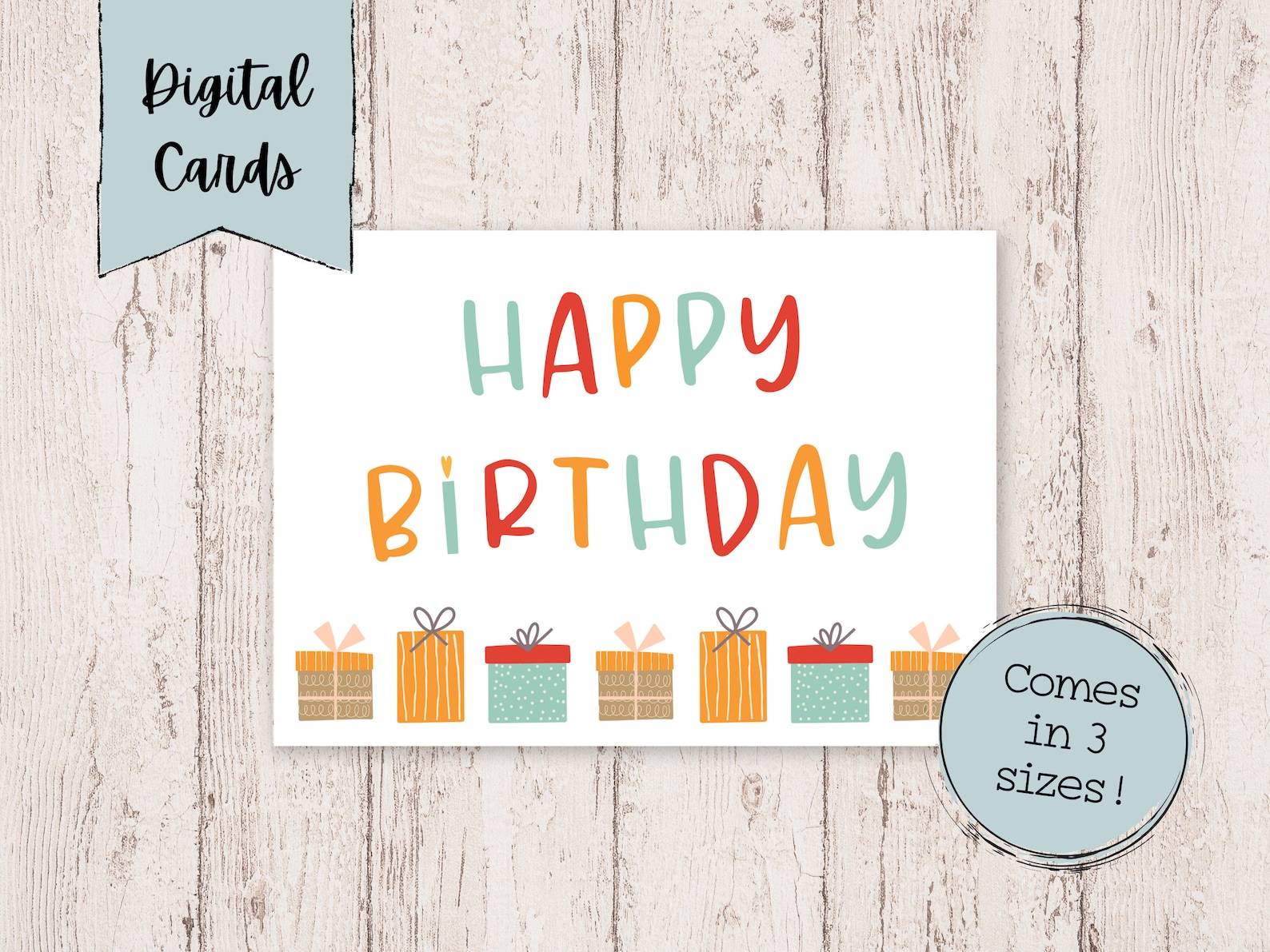 Birthday Printable Card Birthday Digital Card Happy Birthday Digital ...