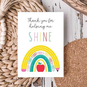Teacher Appreciation Printable Card Teacher Appreciation - Etsy