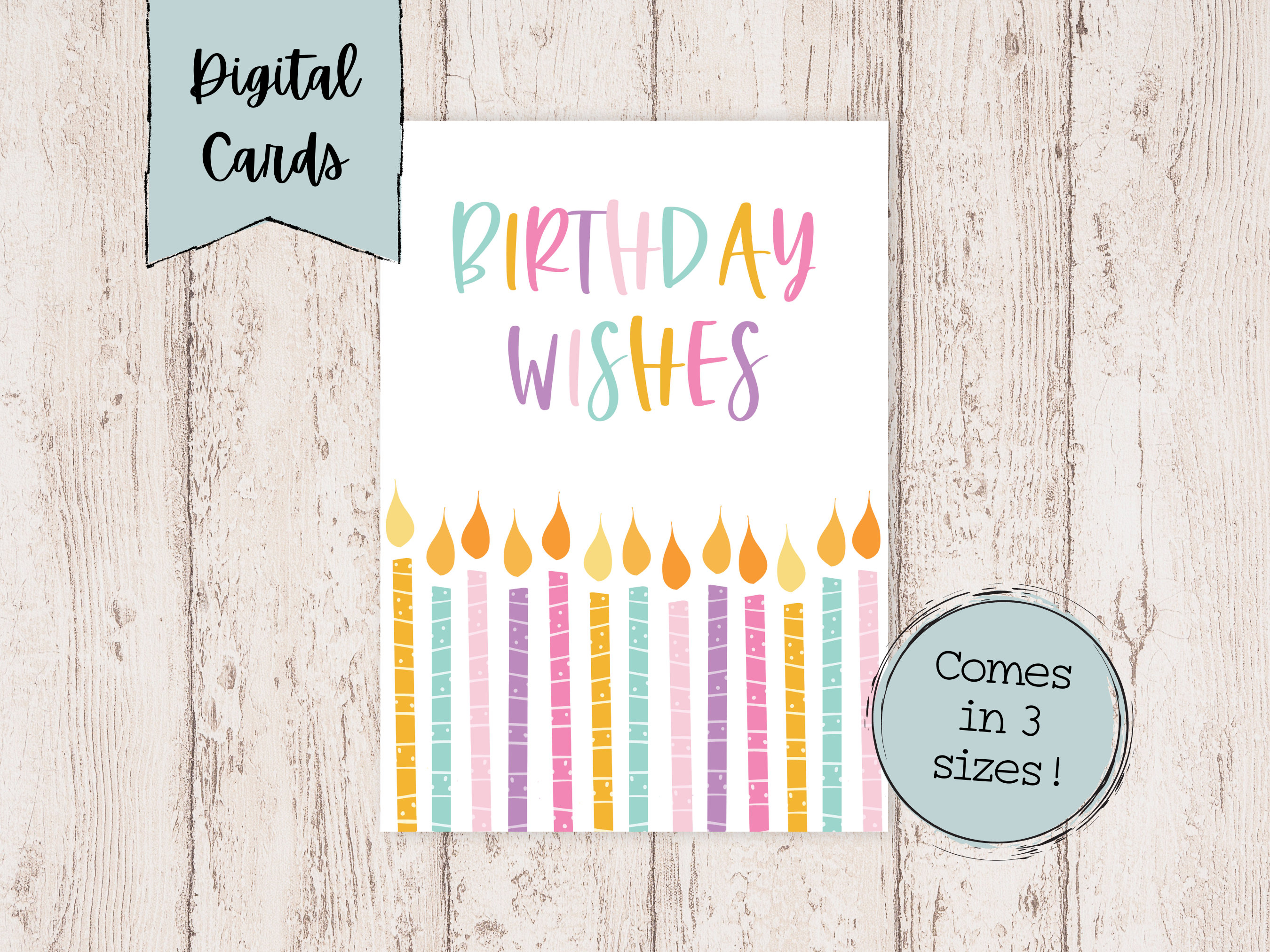 Printable Birthday Card Digital Birthday Card Digital Birthday Greeting ...