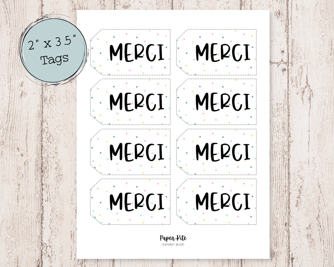 Printable Thank You Tags Thank You Digital Tags Thank You Favor Tags ...
