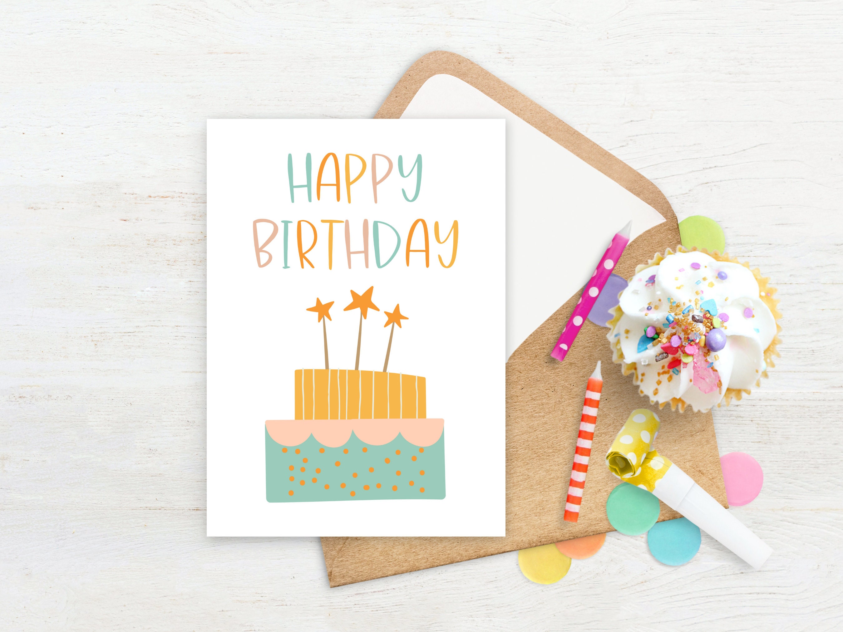 Printable Birthday Card Digital Birthday Card Printable Happy Birthday ...