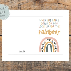 Rainbow Printable Card Encouragement Digital Card Pick Me - Etsy