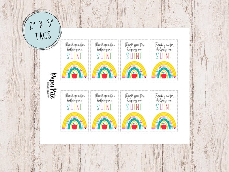 Printable Teacher Appreciation Tags | Digital Thank You Teacher Tags ...