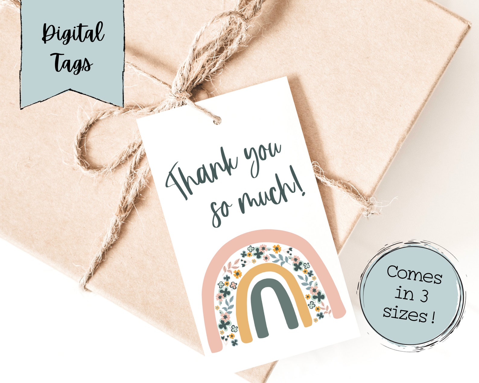 Printable Thank You Gift Tags Digital Thank You Gift Tags Thank You ...