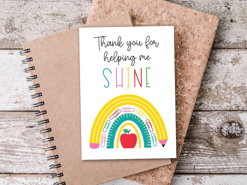 Teacher Appreciation Printable Card Teacher Appreciation - Etsy