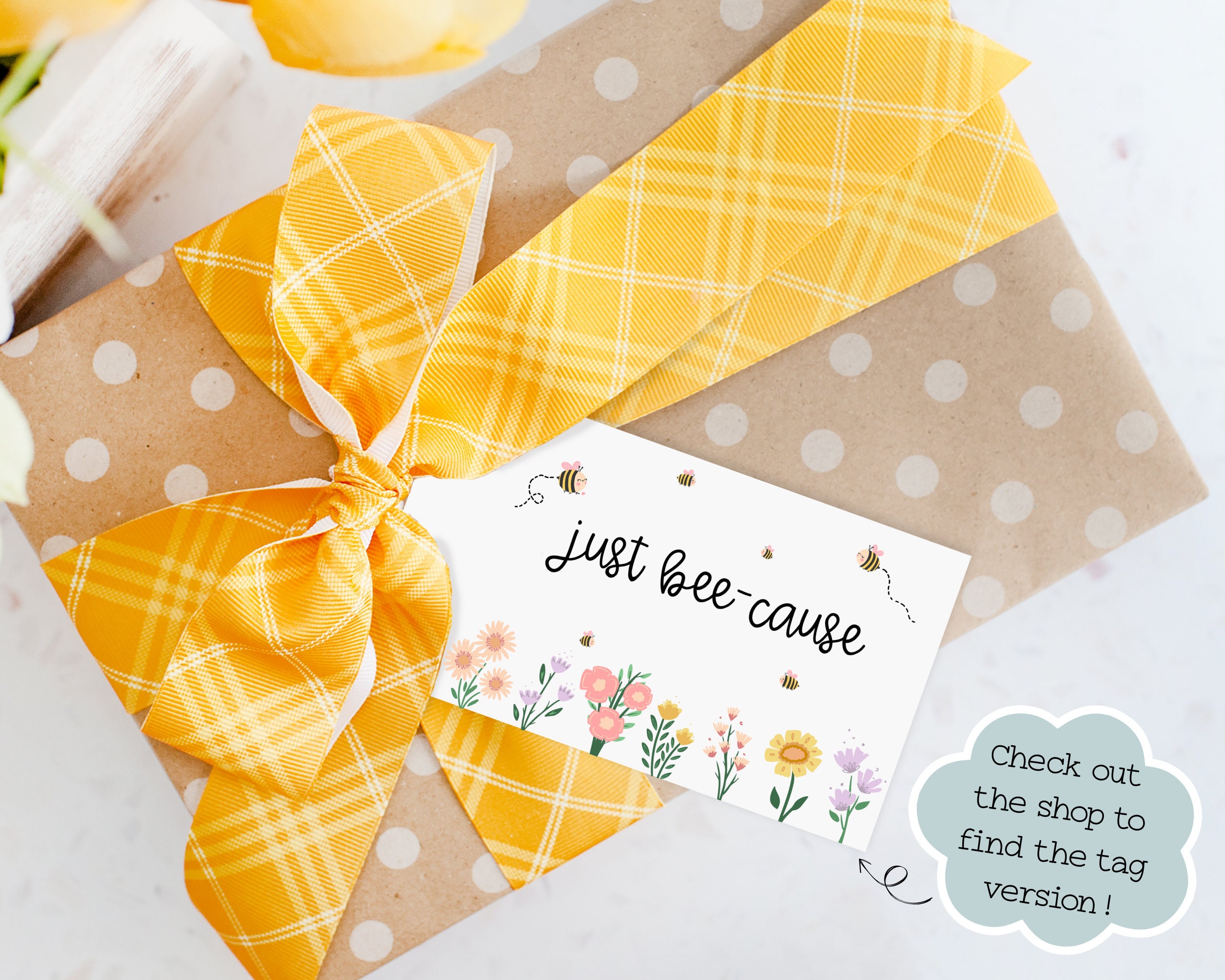 Just Because Bee Digital Printable Card | Just Because Printable Card ...