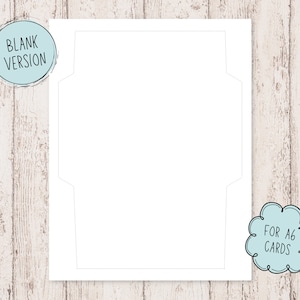 A6 Envelope Template | A6 Digital Envelope | Printable A6 Envelope ...