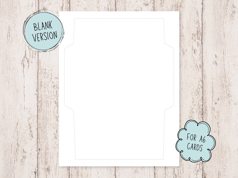 A6 Envelope Template | A6 Digital Envelope | Printable A6 Envelope ...