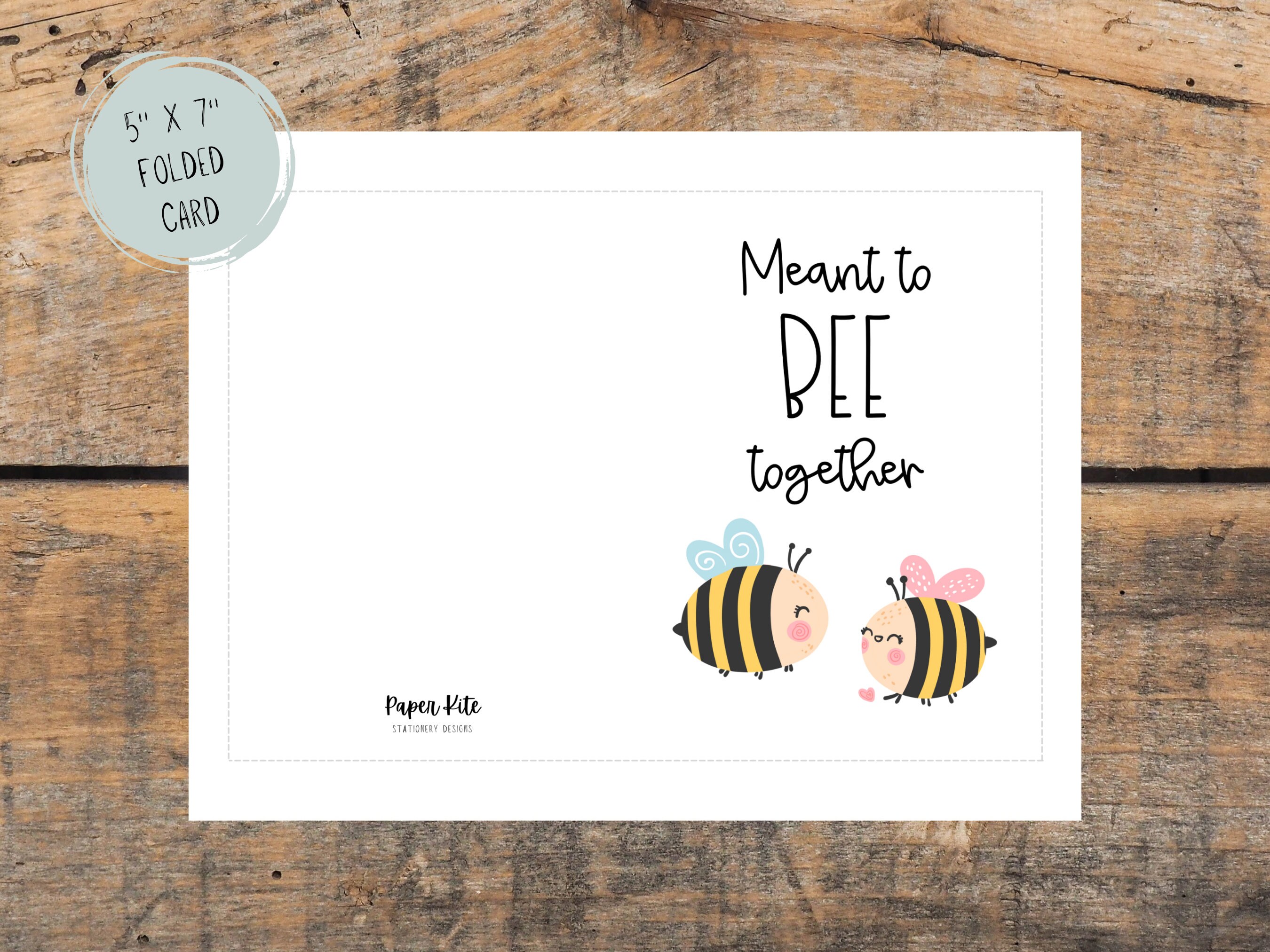 Meant to Bee Valentines Card | Printable Valentines Card | Digital ...