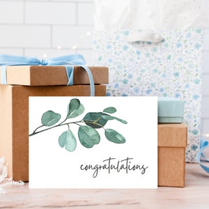 Greenery Congratulations Printable Cards | Wedding Congratulations ...