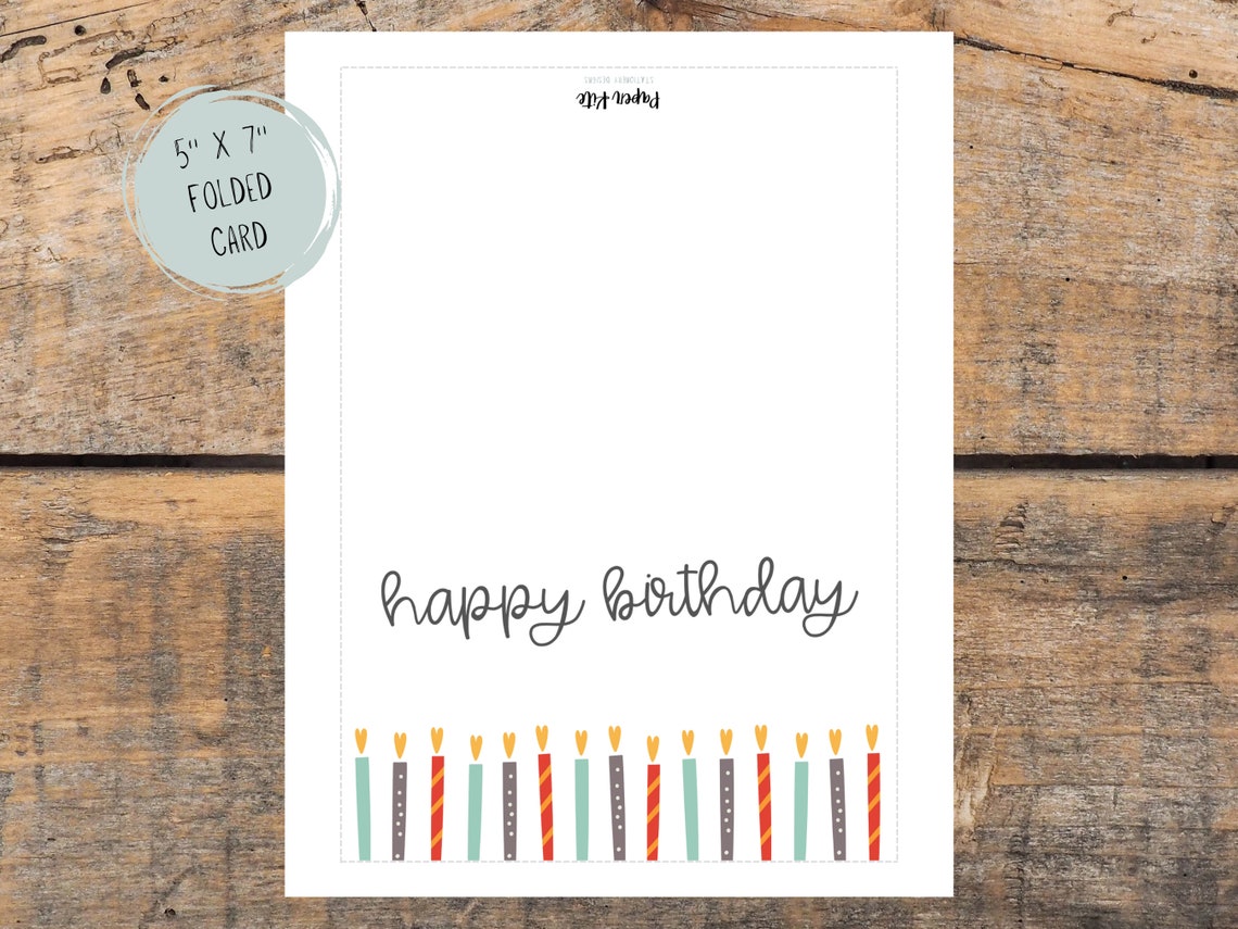 Printable Birthday Card Birthday Card Printable Digital - Etsy