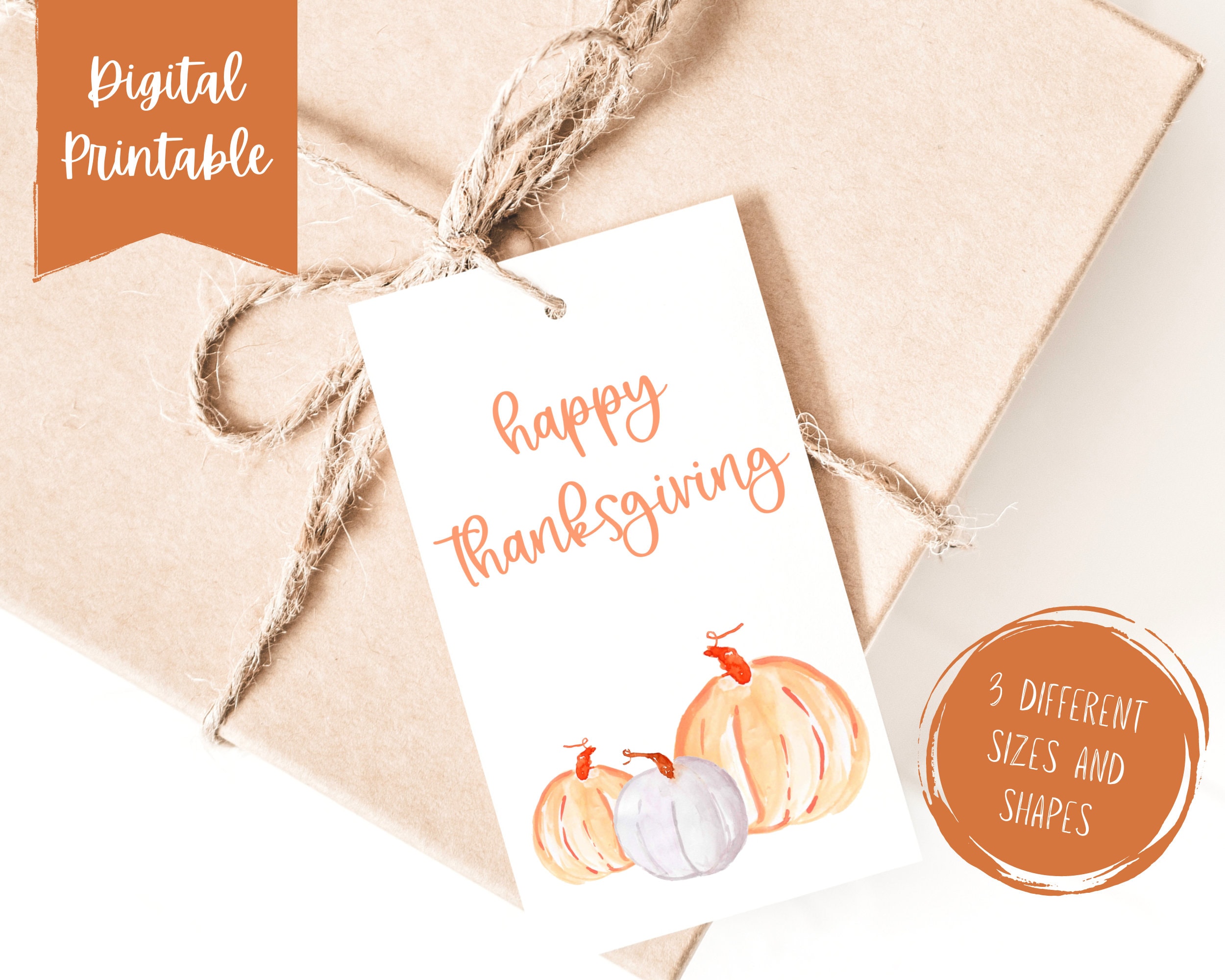 Thanksgiving Digital Gift Tags Printable Fall Gift Tags - Etsy