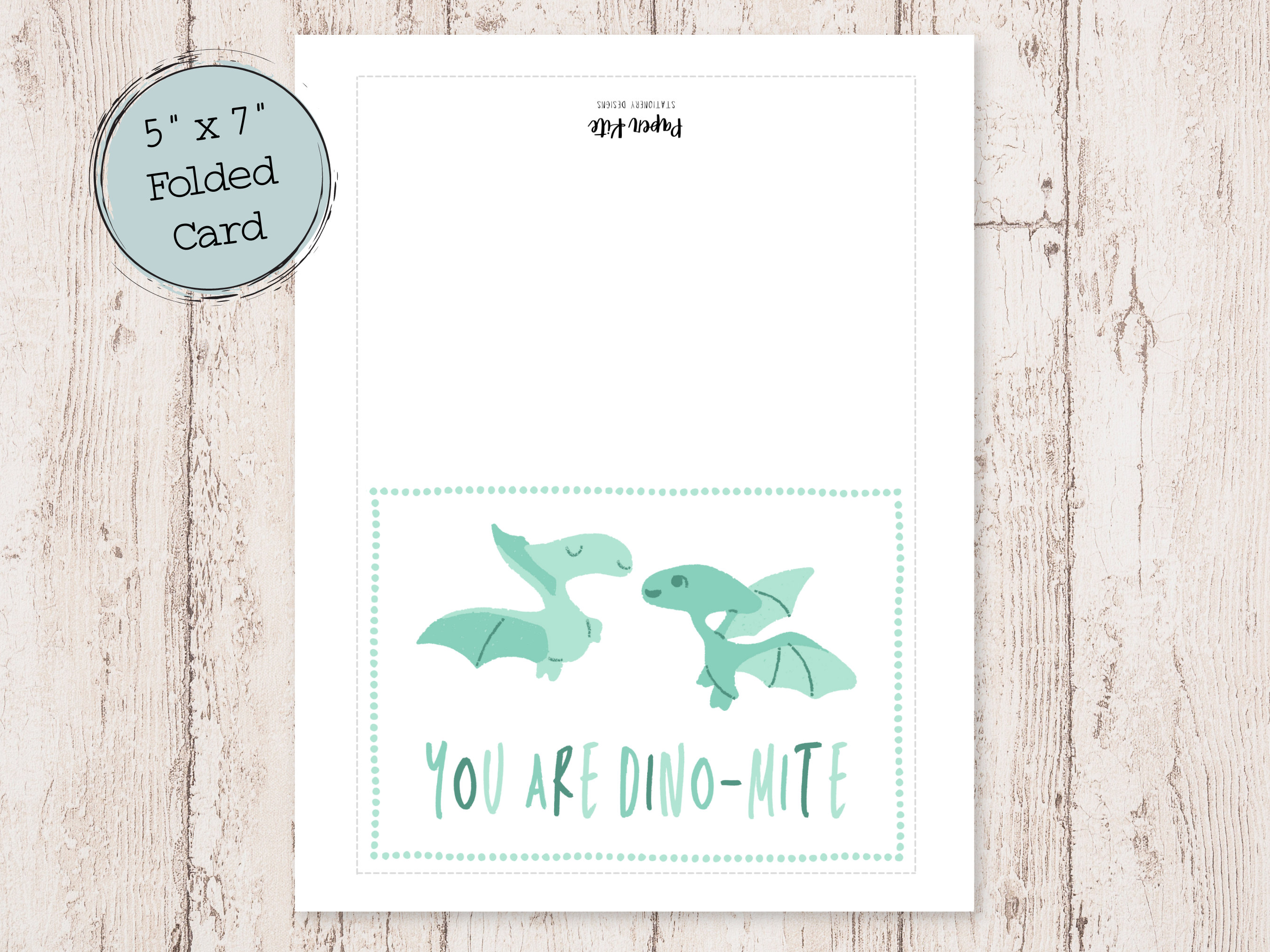 You Are Dino-mite Card | Printable Dinosaur Greeting Card | Pick Me up ...