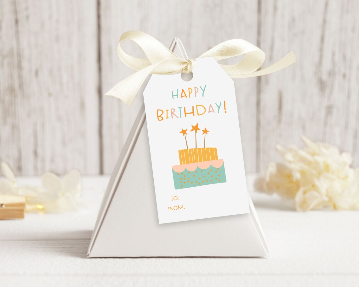 Birthday Tags Digital Printable Birthday Tags Birthday Digital Download ...