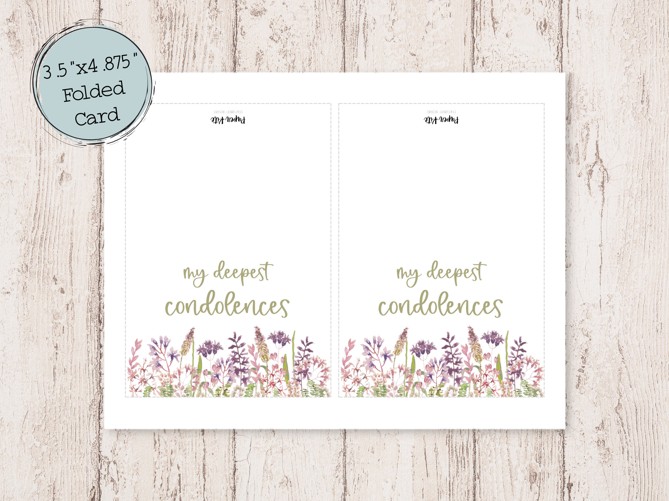 Deepest Condolences Printable Card | Digital Condolences Card ...