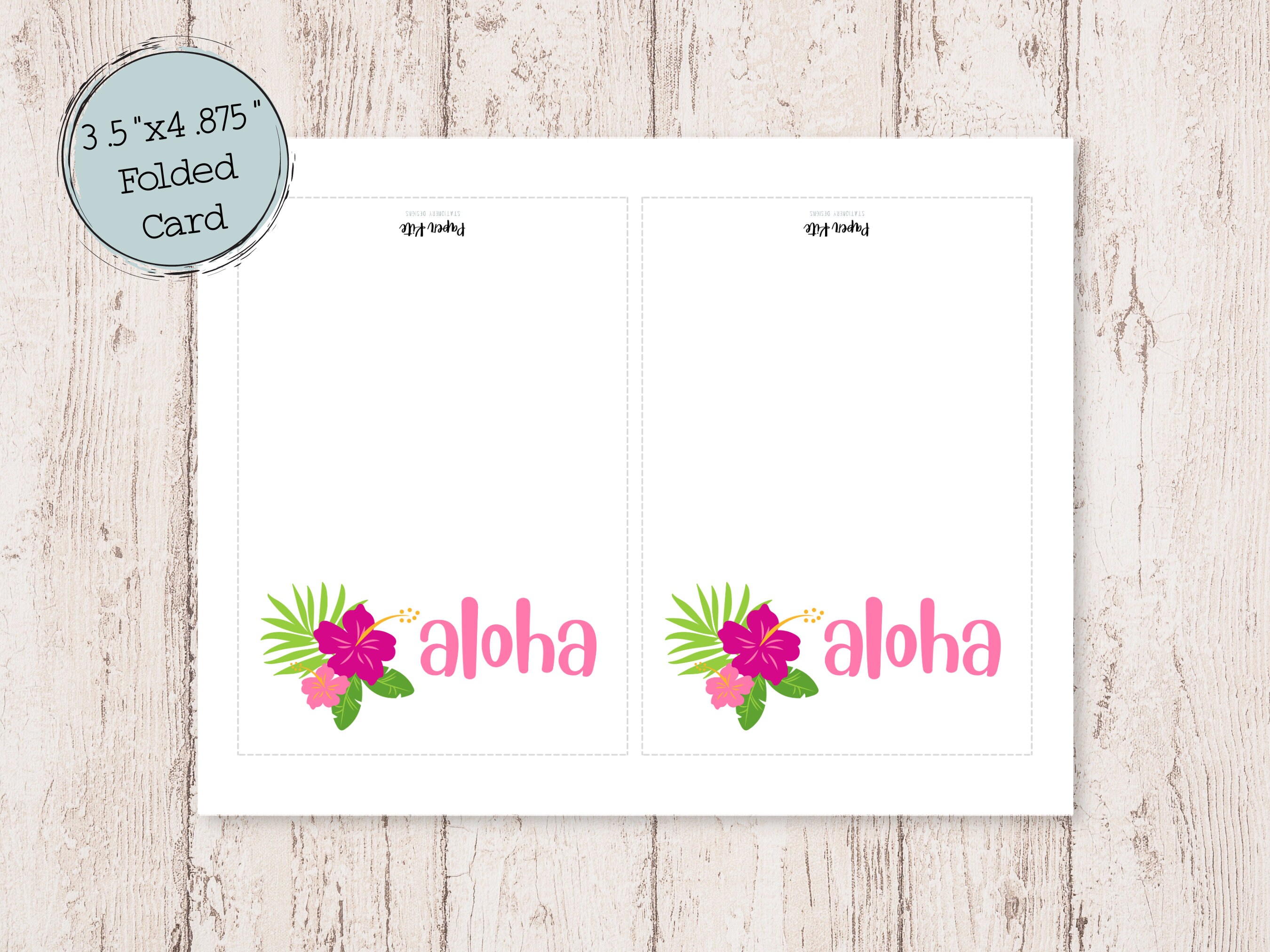 Aloha Greeting Digital Printable Card | Aloha Printable Card | Aloha Digital Card | Digital ...