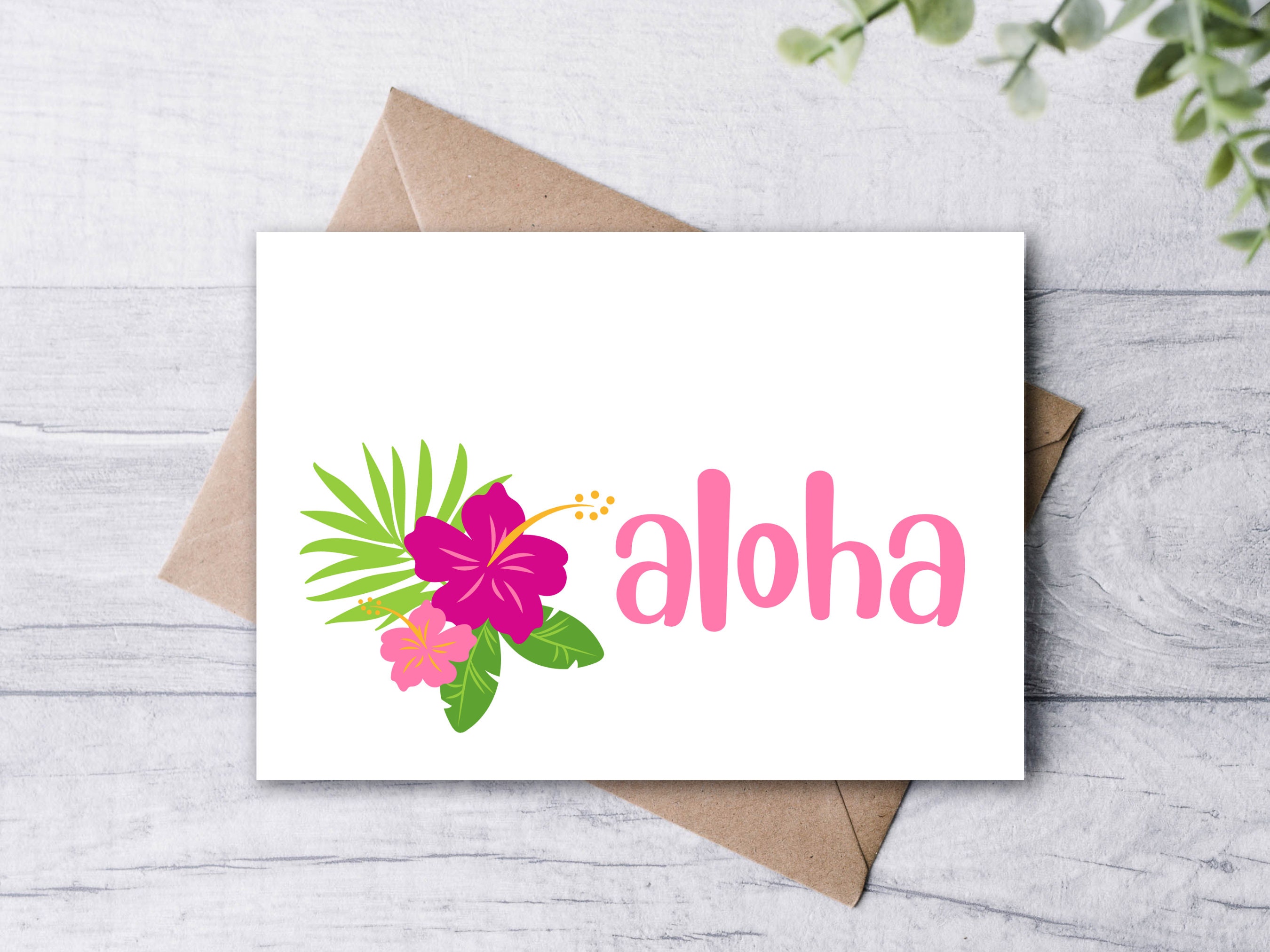 Aloha Greeting Digital Printable Card | Aloha Printable Card | Aloha ...