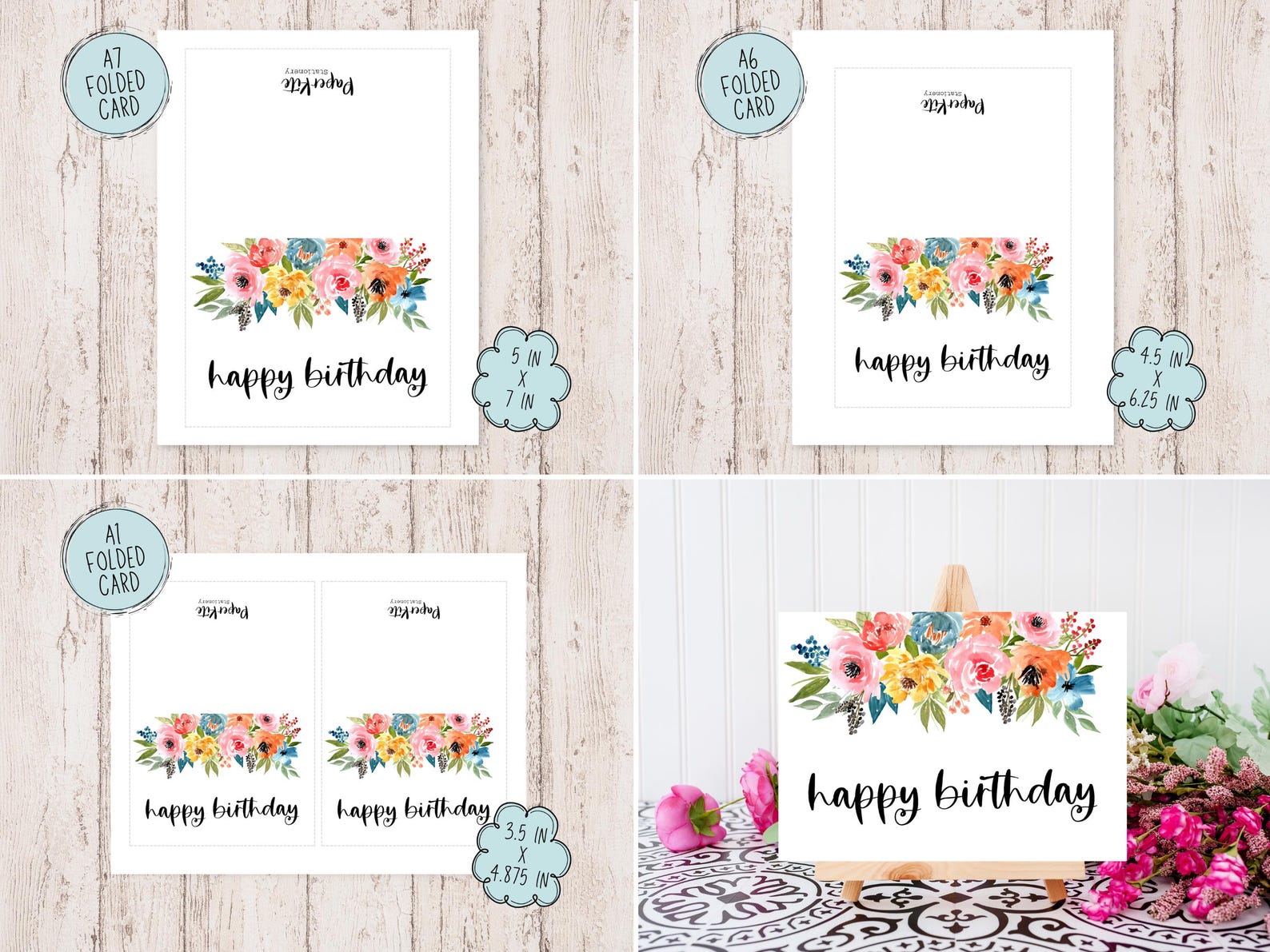 Birthday Printable Cards | Digital Birthday Cards | Floral Birthday ...