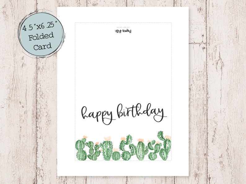 Happy Birthday Digital Card Watercolor Birthday Printable Card ...