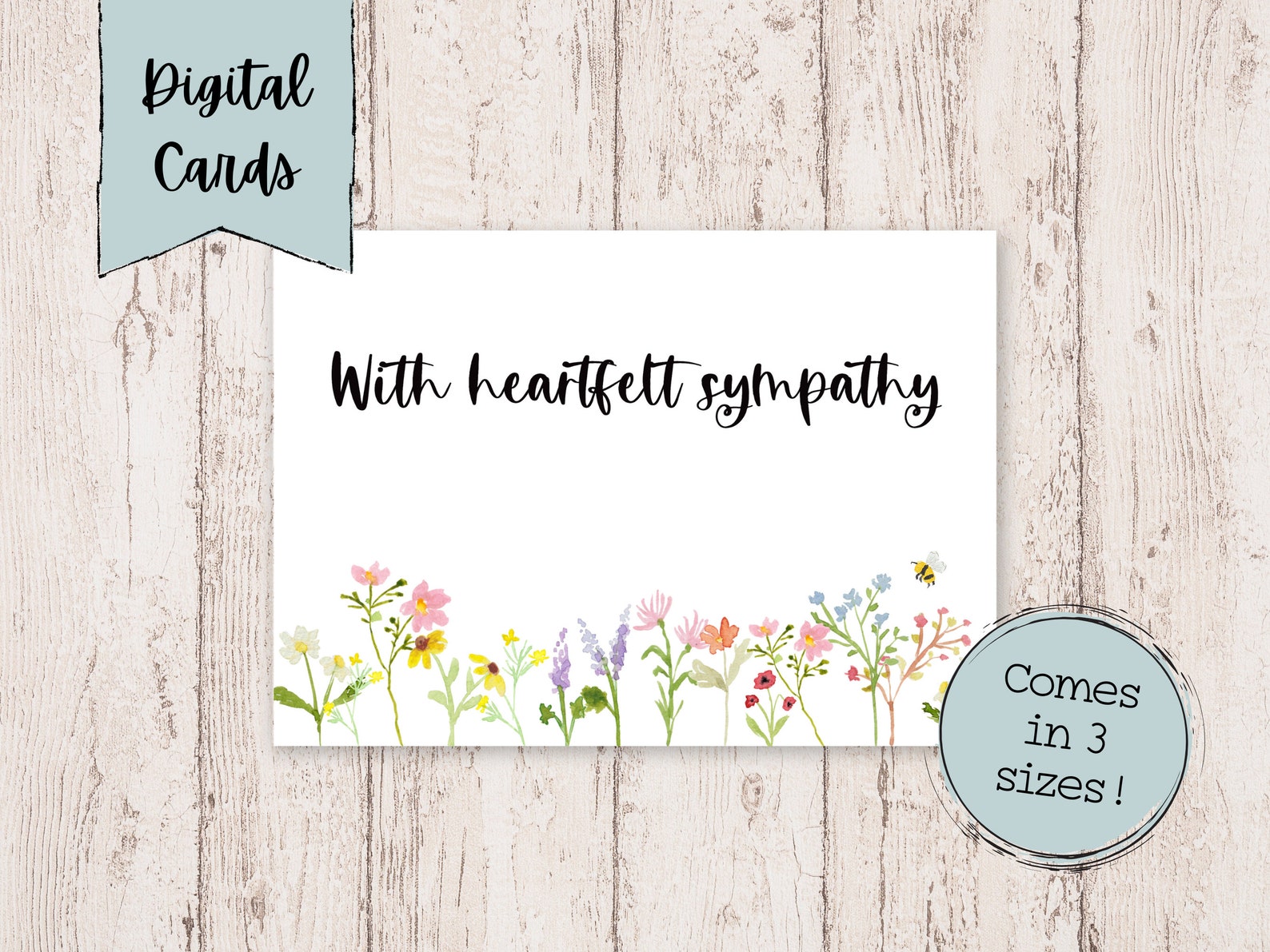 Sympathy Printable Card Digital Condolences Card Printable Sympathy ...