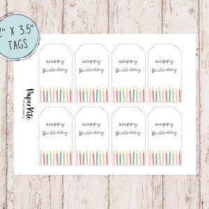 Digital Birthday Tags | Printable Birthday Tags | Birthday Digital ...