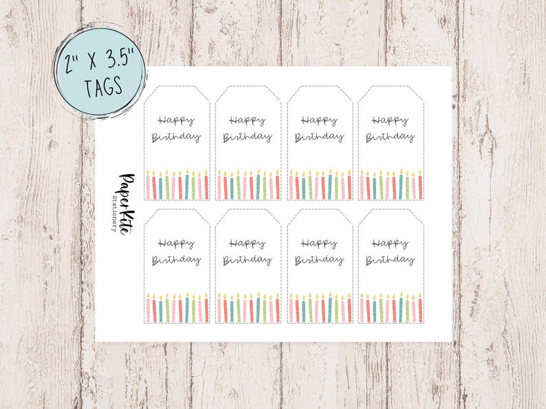 Digital Birthday Tags | Printable Birthday Tags | Birthday Digital ...