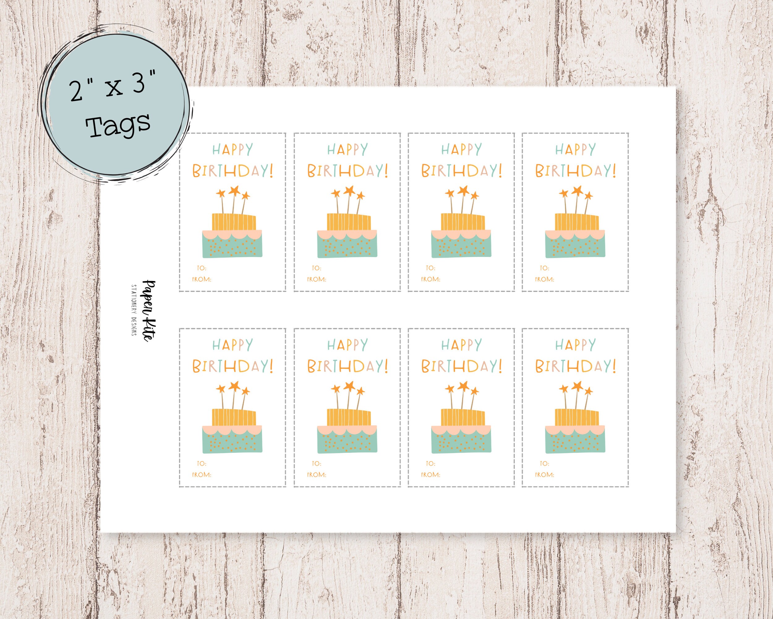 Birthday Tags Digital Printable Birthday Tags Birthday Digital Download ...