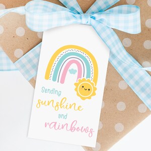 Sending Sunshine Gift Tags | Printable Sending Sunshine Tags | Sunshine ...