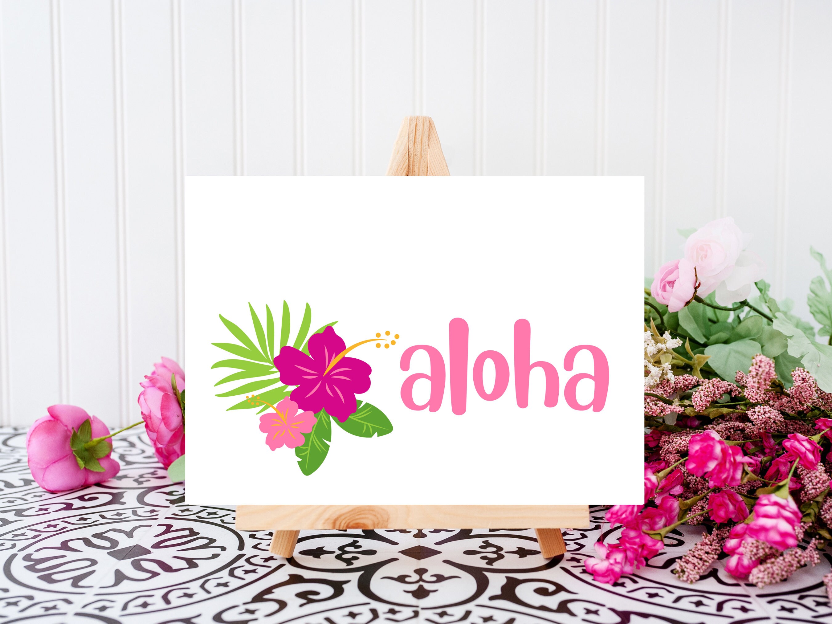 Aloha Greeting Digital Printable Card | Aloha Printable Card | Aloha ...
