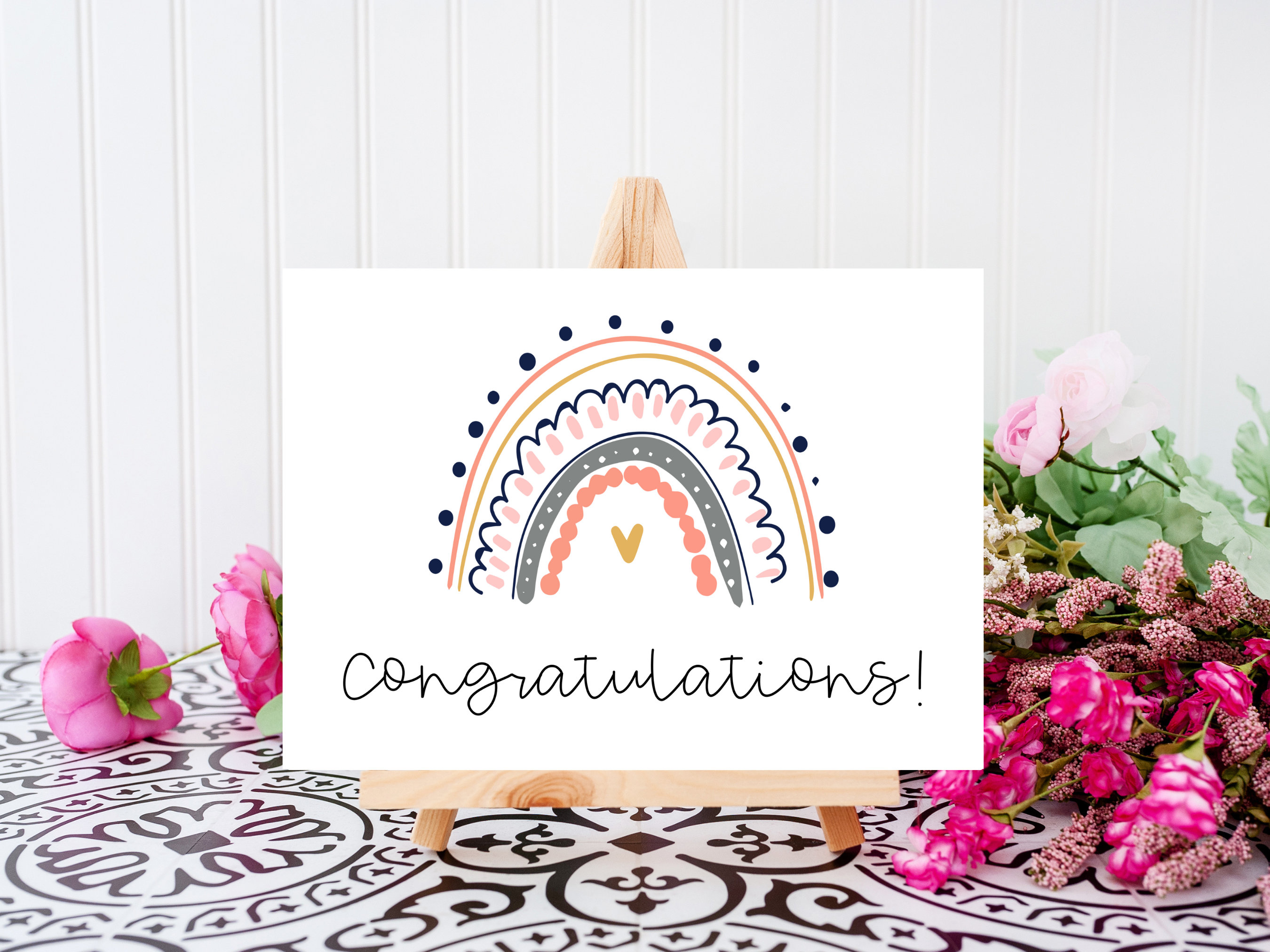 Rainbow Congratulations Digital Card Rainbow Congratulations Printable ...