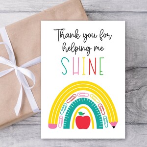 Teacher Appreciation Printable Card | Teacher Appreciation Digital Card ...
