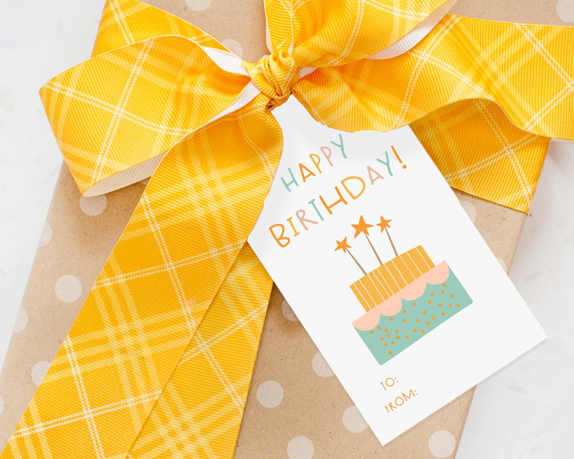 Birthday Tags Digital Printable Birthday Tags Birthday Digital Download ...