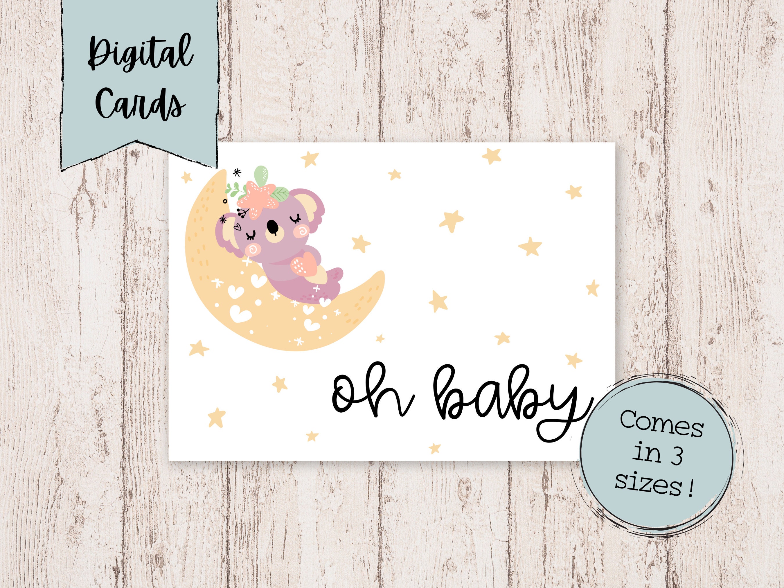 Baby Shower Digital Printable Card | Baby Shower Printable Card | Baby ...