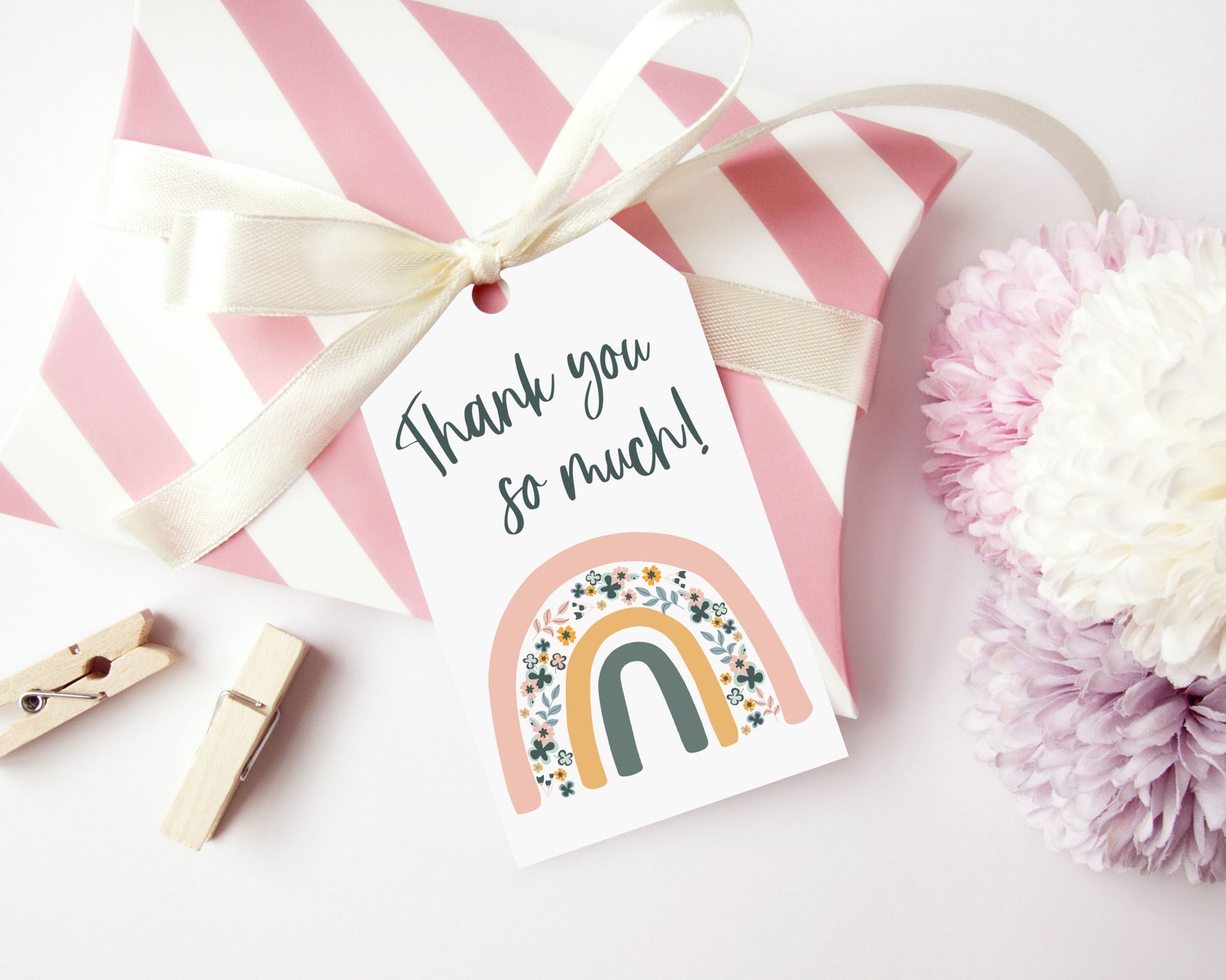 Printable Thank You Gift Tags Digital Thank You Gift Tags Thank You ...