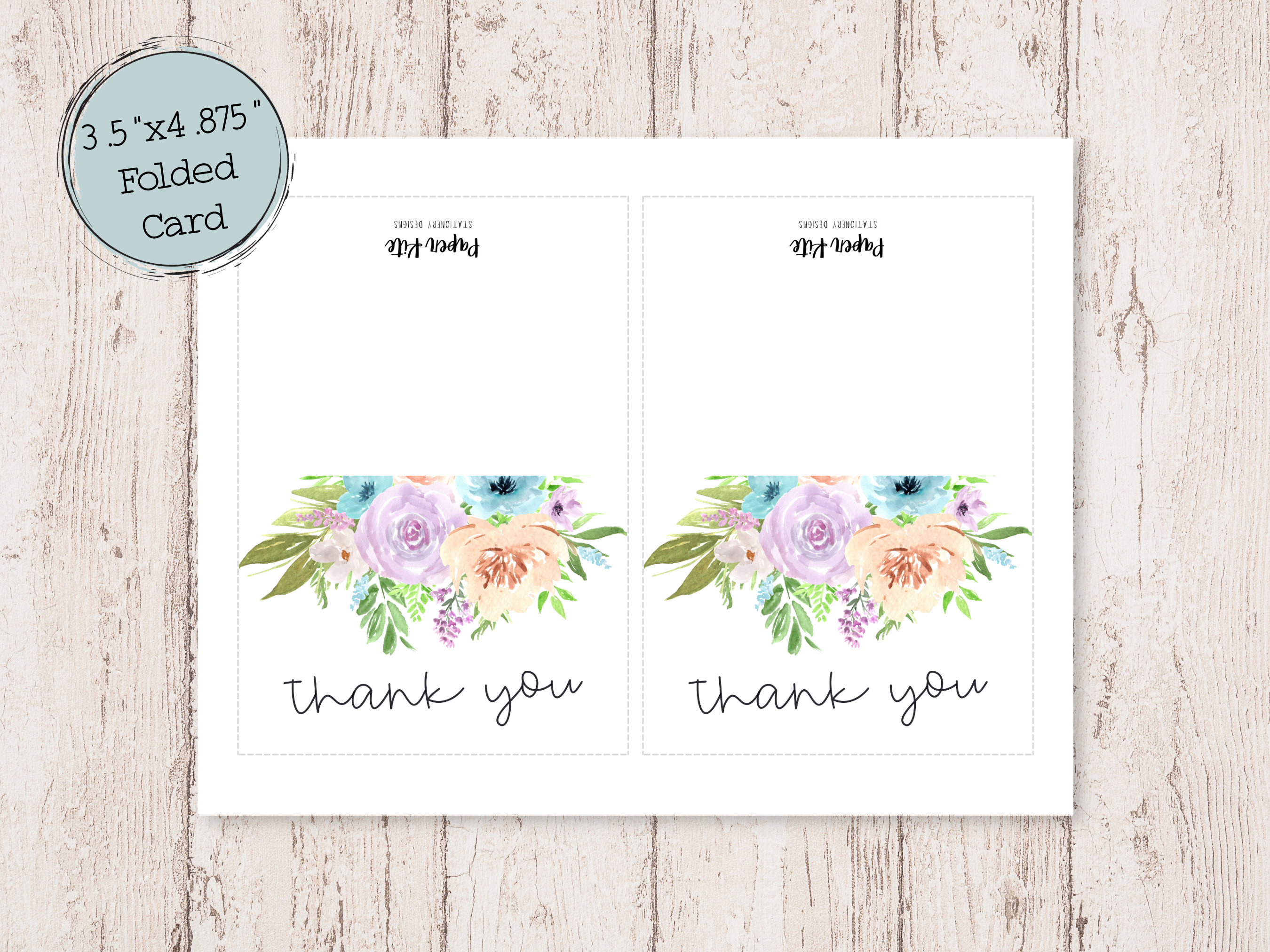 Digital Thank You Cards Printable Thank You Cards Floral Thank You ...