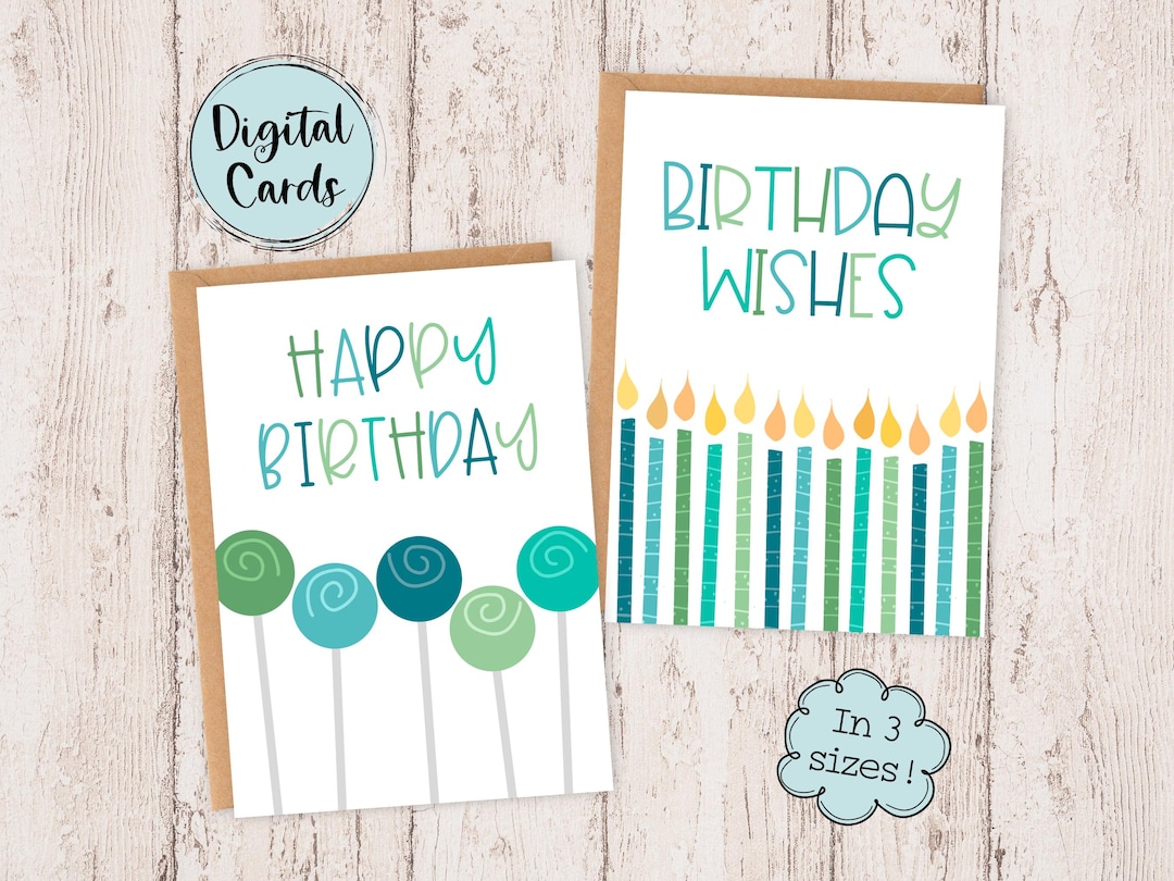 Birthday Printable Cards | Birthday Digital Card | Birthday Cards ...