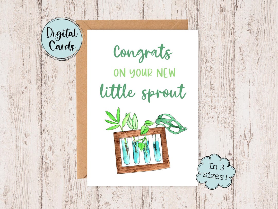 Baby Shower Digital Printable Card | Baby Printable Card | Baby Digital ...