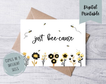 Printable Just Because Cards - Etsy