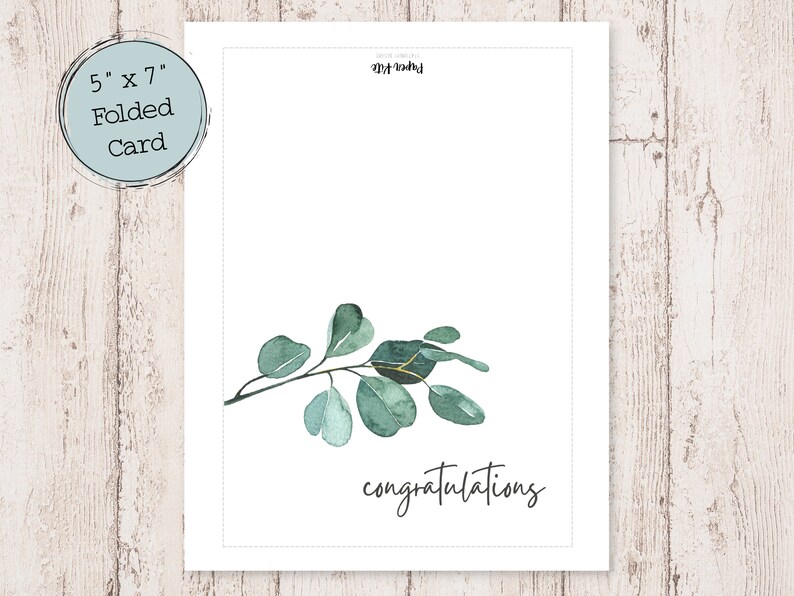 Greenery Congratulations Printable Cards | Wedding Congratulations ...
