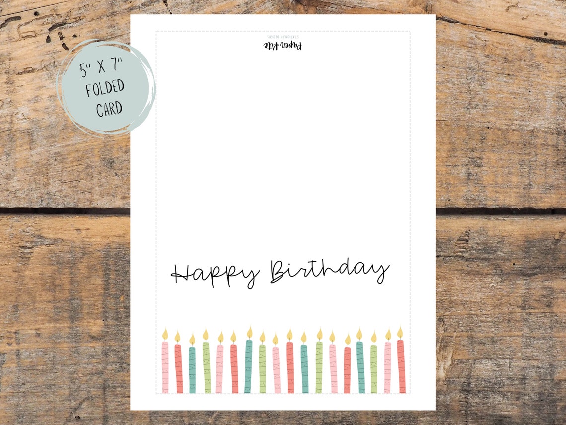 Printable Birthday Card Birthday Card Printable Digital - Etsy