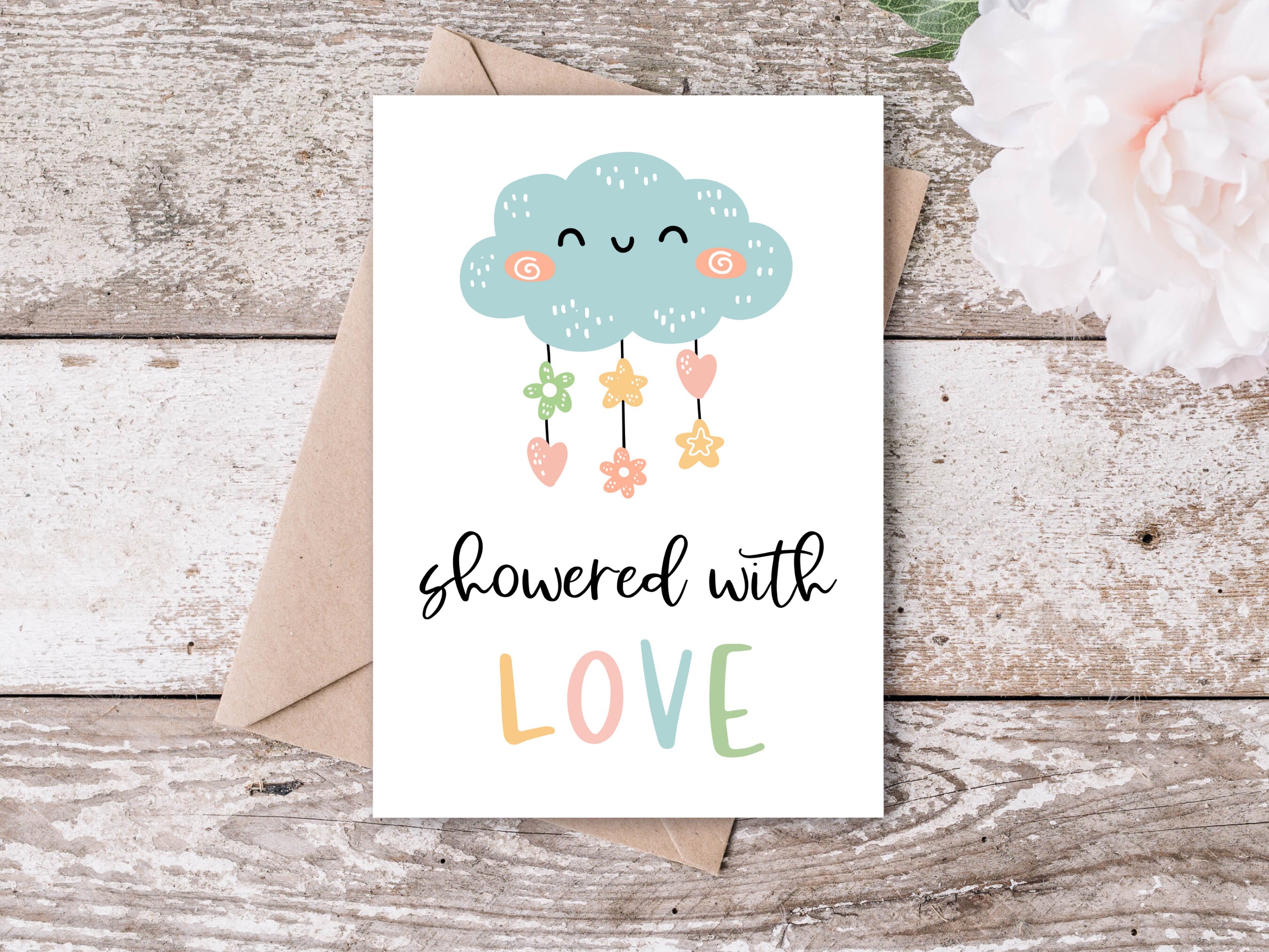 Baby Shower Digital Card Baby Shower Printable Card Baby - Etsy